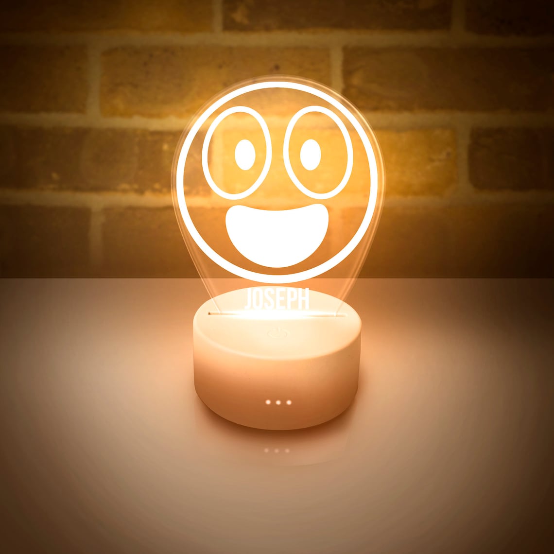 Smile Emoji Light Personalized LED Night Lamp for Kids | Etsy