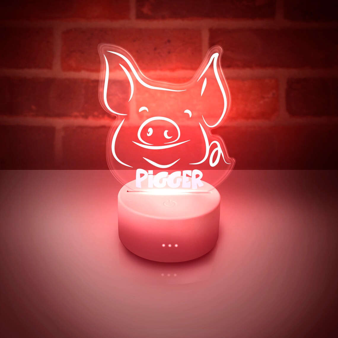 Pig Night Light Personalized LED Night Lamp for Kids and | Etsy