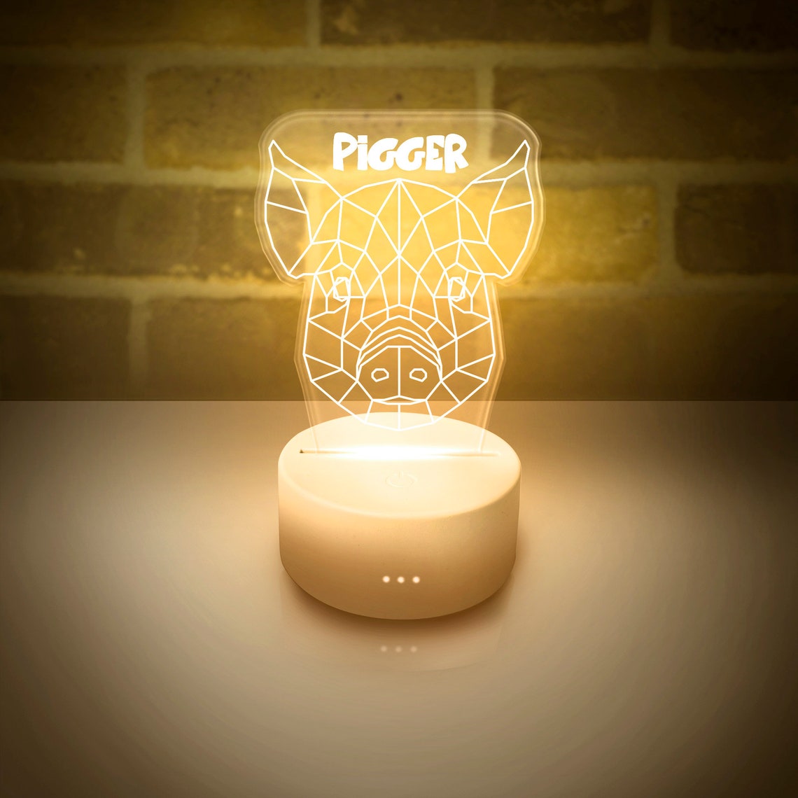 Pig 3D Night Light Personalized LED Night Lamp for Kids and | Etsy