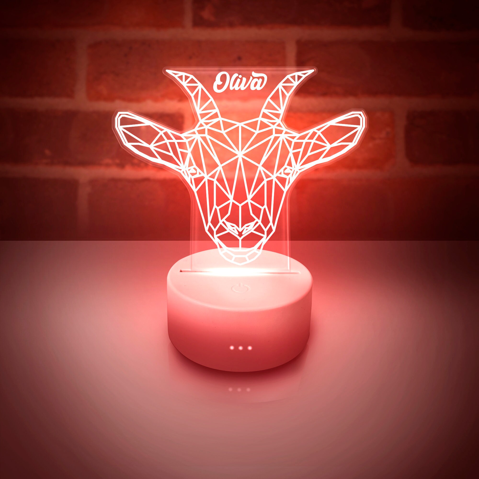 Goat 3D Night Light Personalized LED Night Lamp for Kids | Etsy