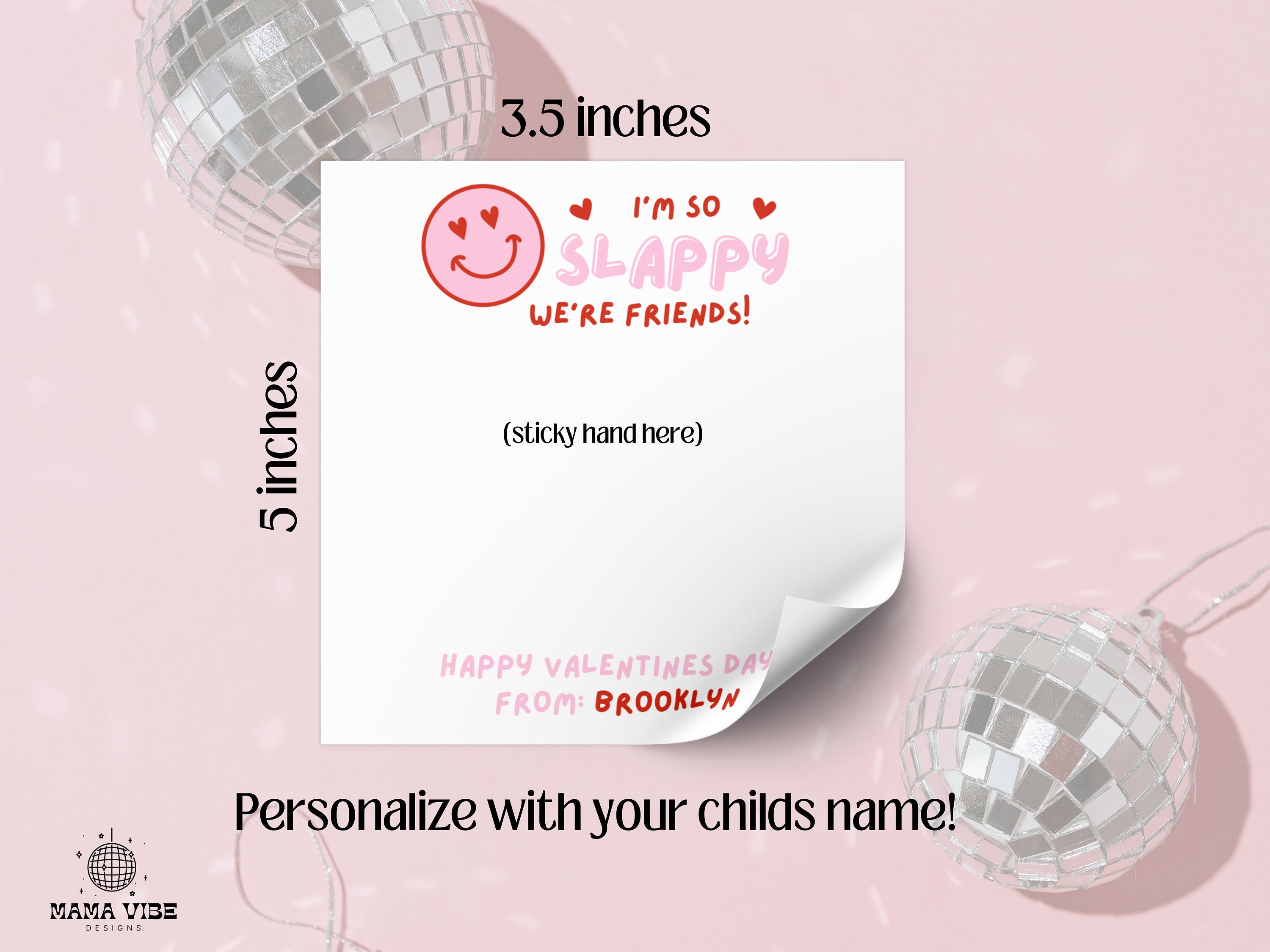 Personalized Classroom Valentines Gifts, Sticky Hand Valentines, Toy ...
