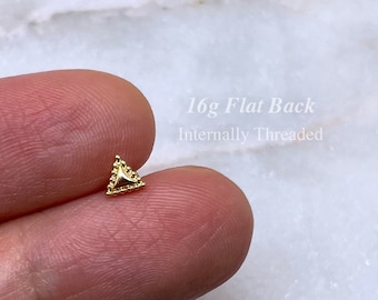 16g Earring Sparkle Labret Stud Flat Back Earring Cartilage - Etsy