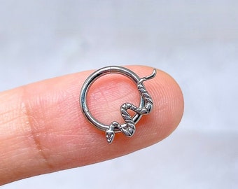 16g Dainty Snake Daith Earring Daith Hoop Daith Ring - Etsy
