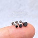 IMPLANT GRADE TITANIUM 20g 18g 16g Threadless Earring, Tiny Cz Gem ...