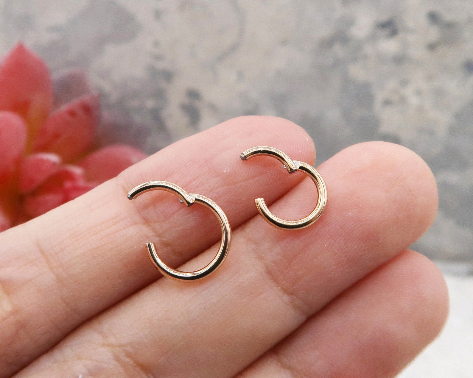 16G Hoop, Cartilage Hoop, Surgical Steel Clicker, Seamless Hoop Earring ...