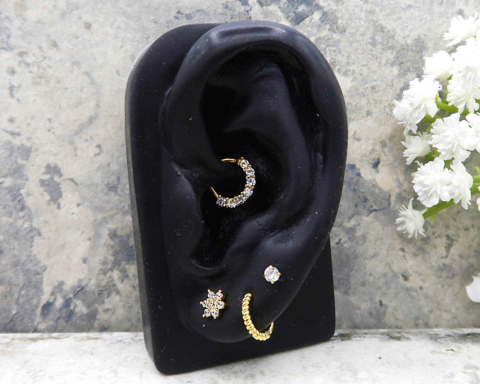 16G Hoop Braided Hoop Earrings Cartilage Hoop Bendable - Etsy