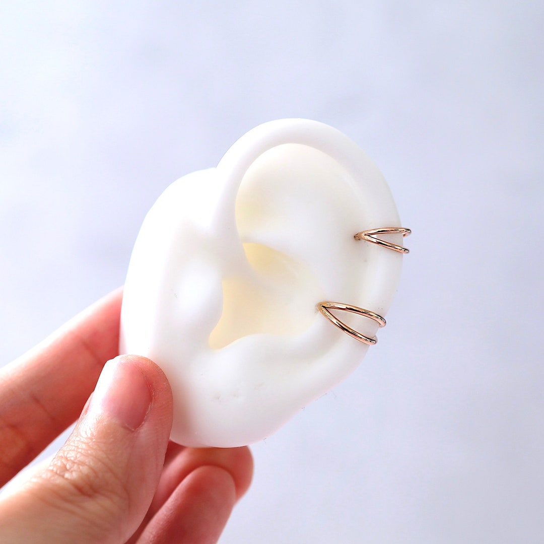 316L Surgical Steel 16g/18g/20g PVD Rose Gold Double Helix Hoop Earring ...