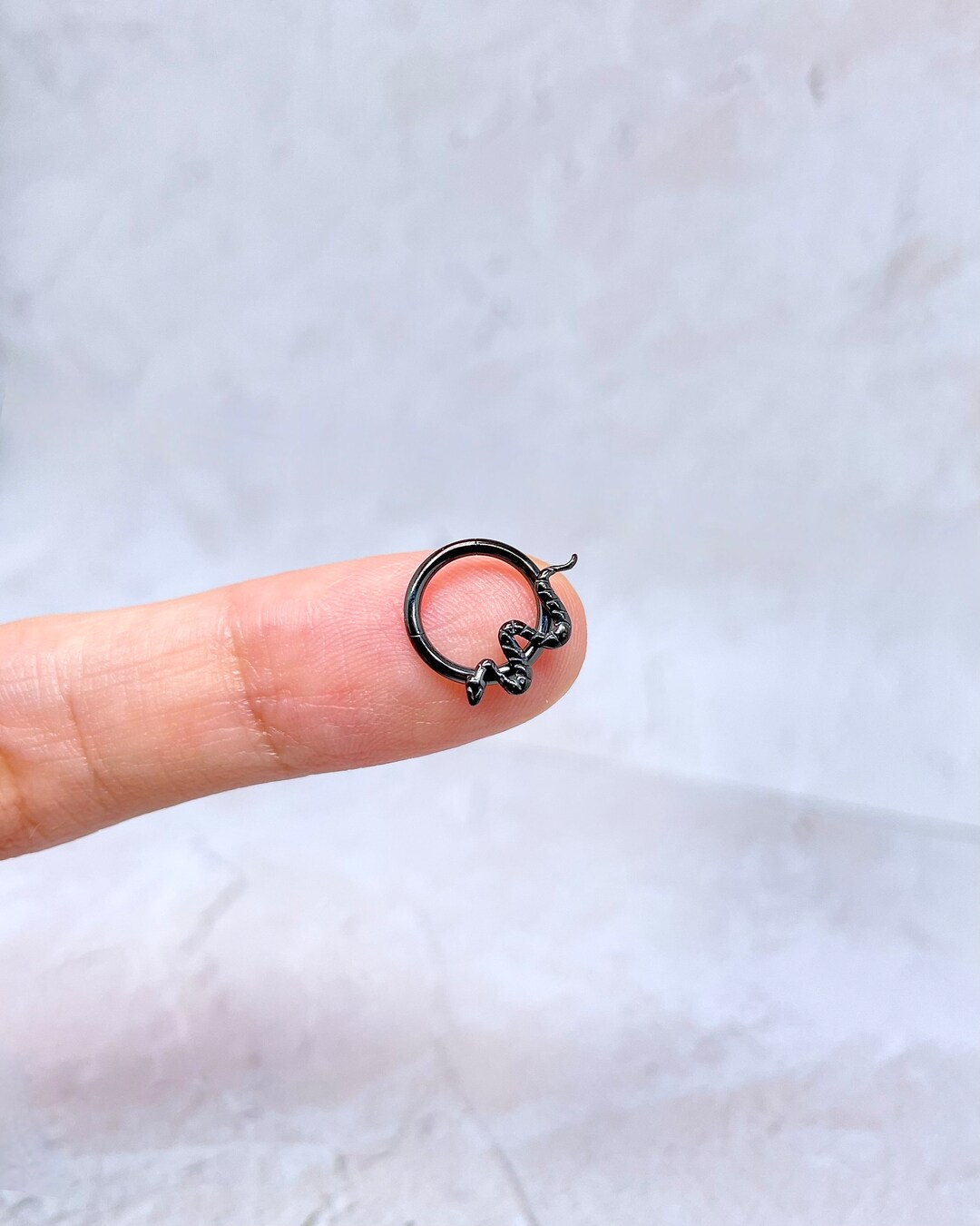 16g Dainty Snake Daith Earring, Daith Hoop, Daith Ring Clicker, G23 ...