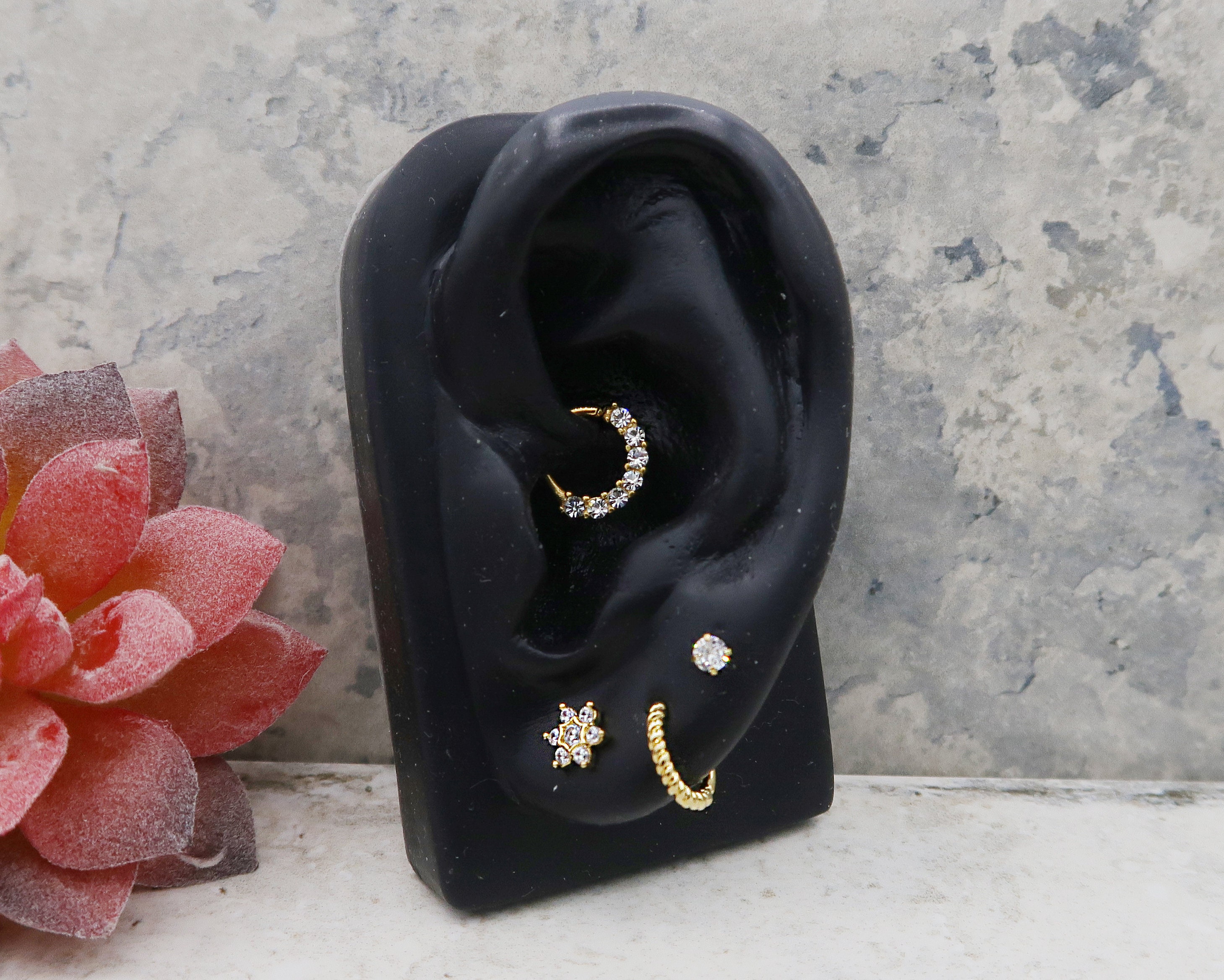 16G Hoop Braided Hoop Earrings Cartilage Hoop Bendable - Etsy