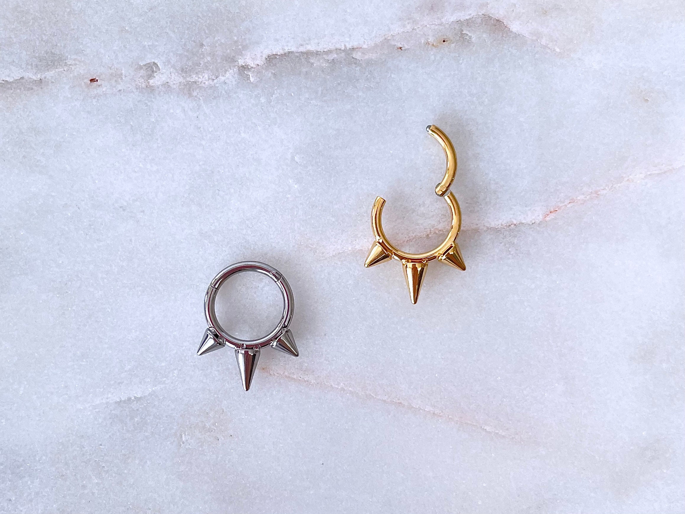 16g Implant Grade Titanium Spiked Daith Hoop Daith Earring | Etsy