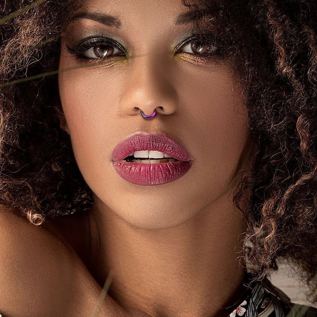 16g Rainbow Anodized Septum Ring Clicker Septum Jewelry | Etsy