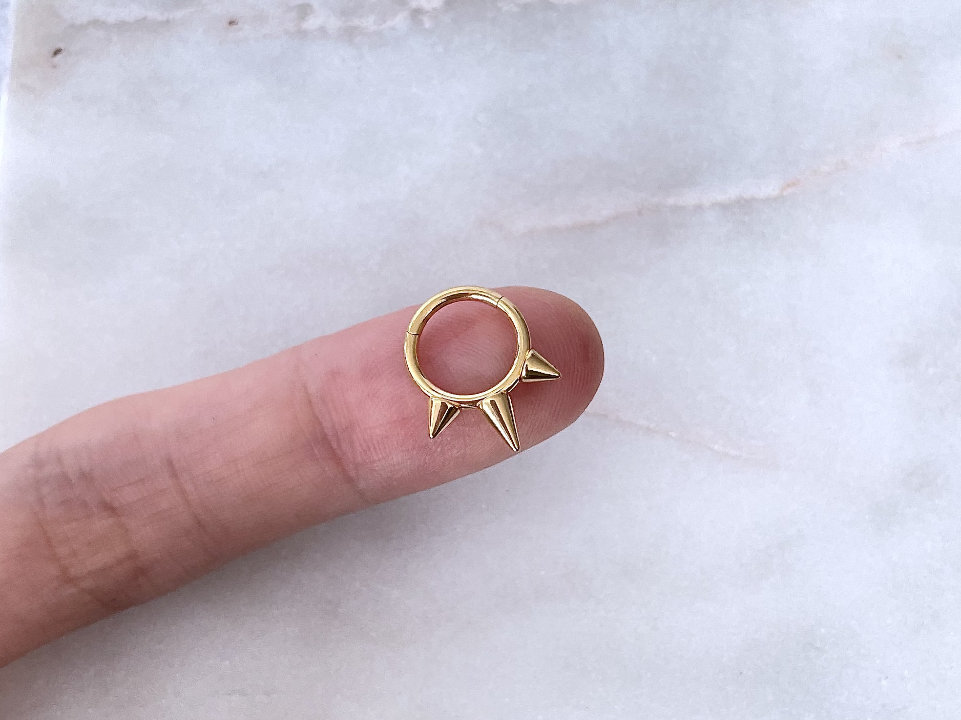 16g Implant Grade Titanium Spiked Daith Hoop Daith Earring - Etsy