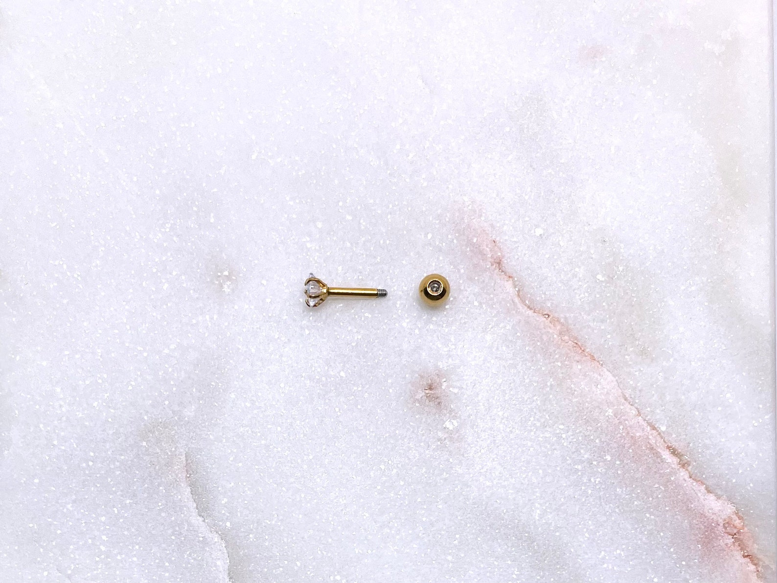 16g Ball Back Earring 3mm/4mm/5mm Prong Set Iridescent CZ Star - Etsy