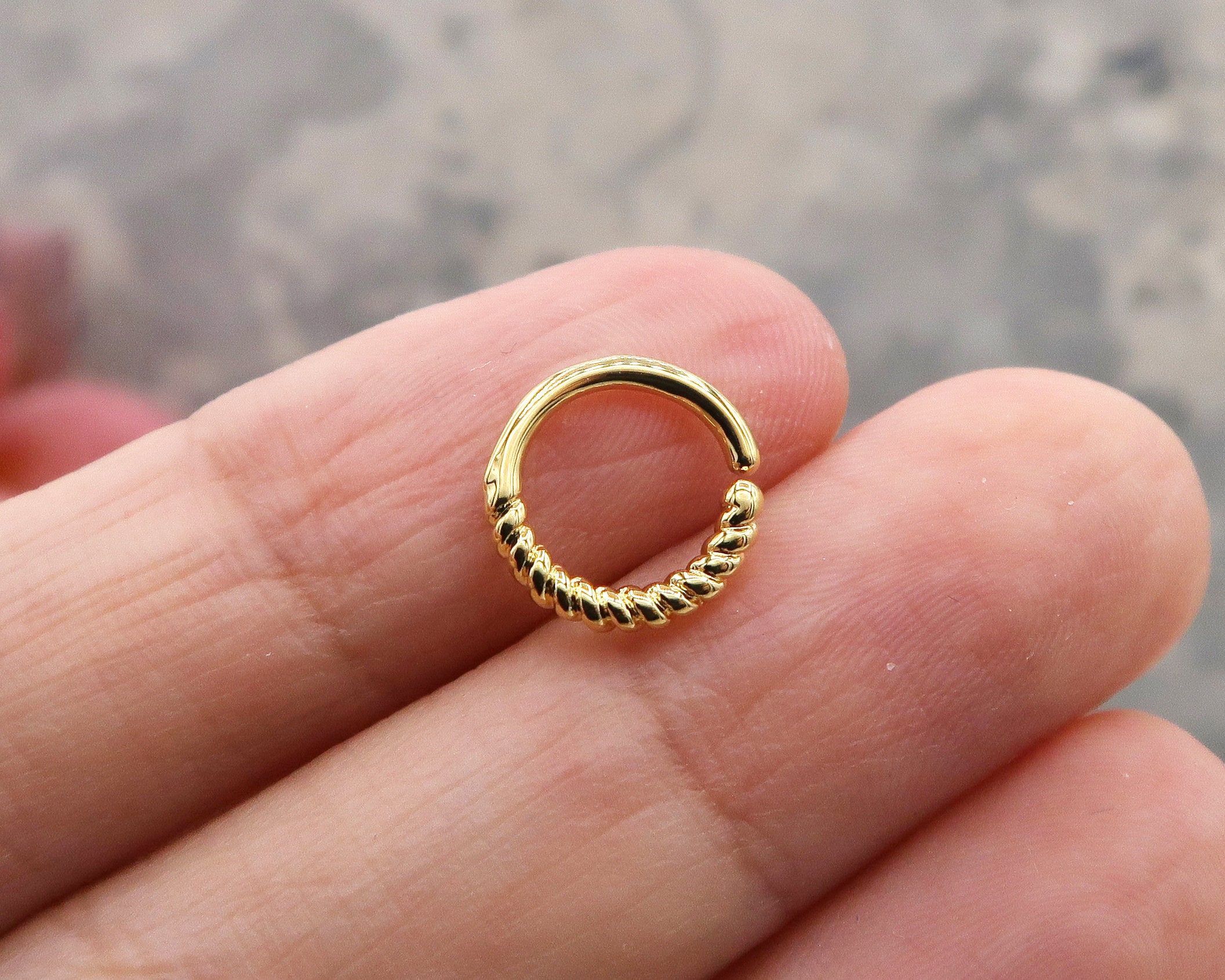 16G Hoop Braided Hoop Earrings Cartilage Hoop Bendable - Etsy