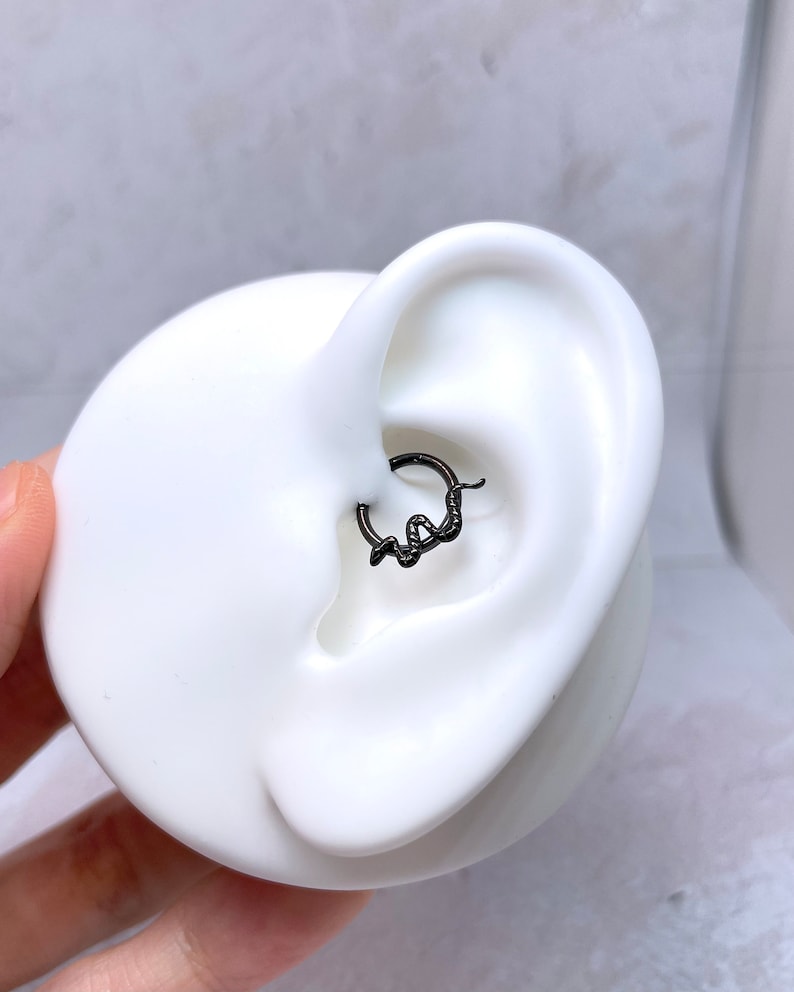 16g Dainty Snake Daith Earring, Daith Hoop, Daith Ring Clicker, G23 ...