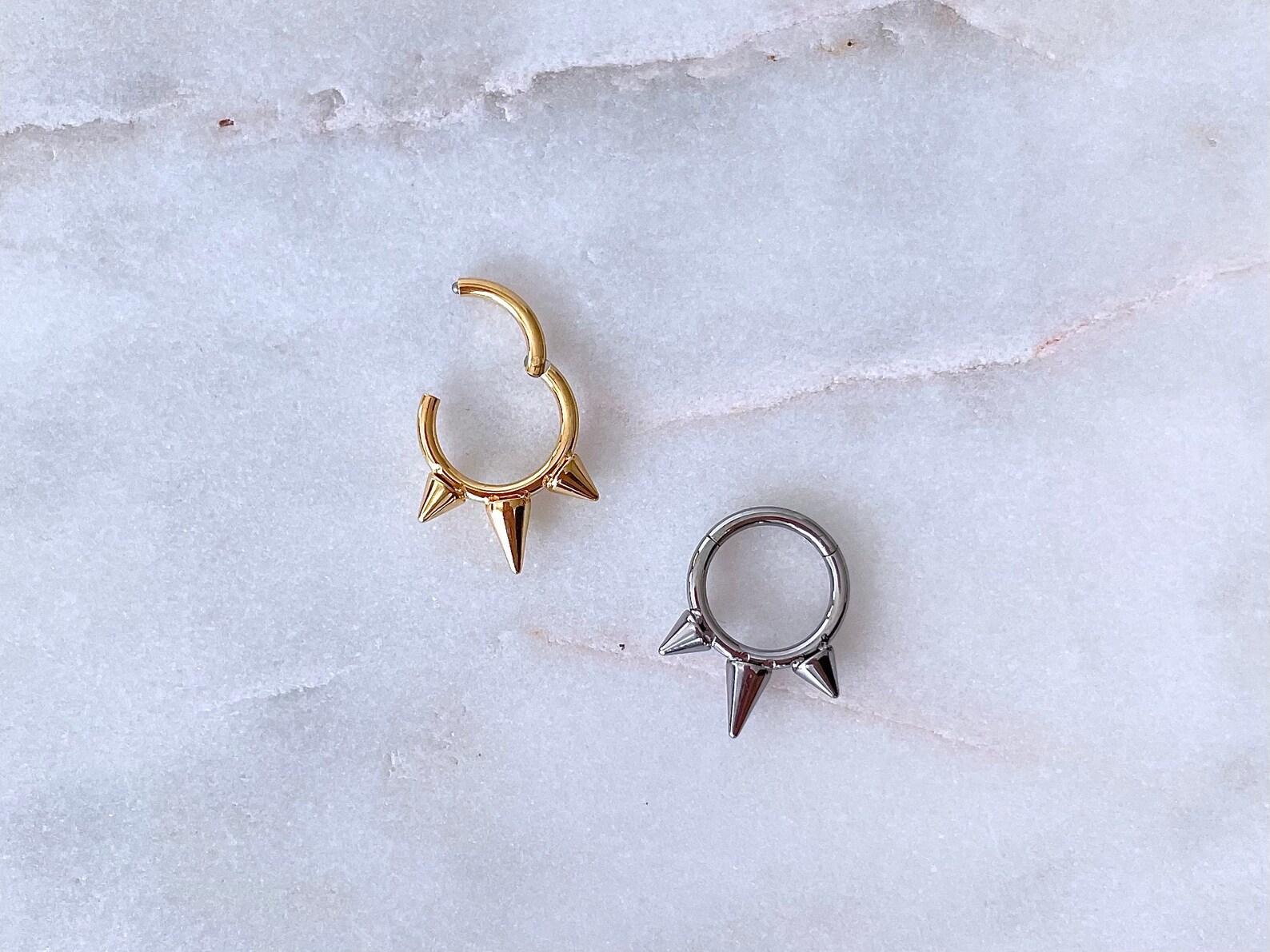 16g Implant Grade Titanium, Spiked Daith Hoop, Daith Earring, Daith ...