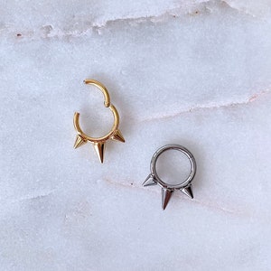 16g Implant Grade Titanium, Spiked Daith Hoop, Daith Earring, Daith ...