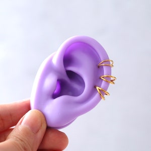 316L Surgical Steel 16g/18g/20g PVD Rose Gold Double Helix Hoop Earring ...