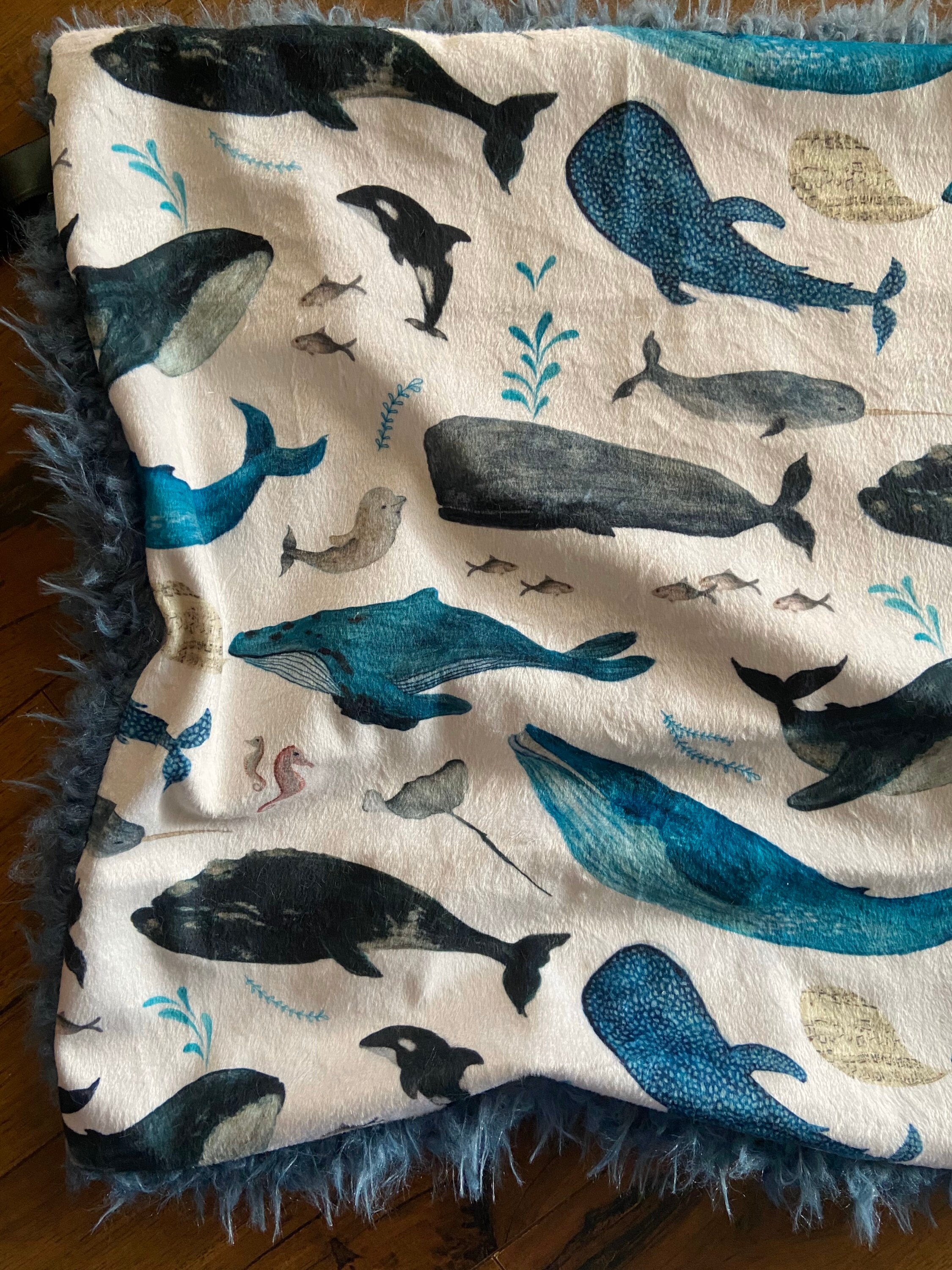 Whale Lovey // Whale Baby Blanket // Under the Sea // Sea - Etsy