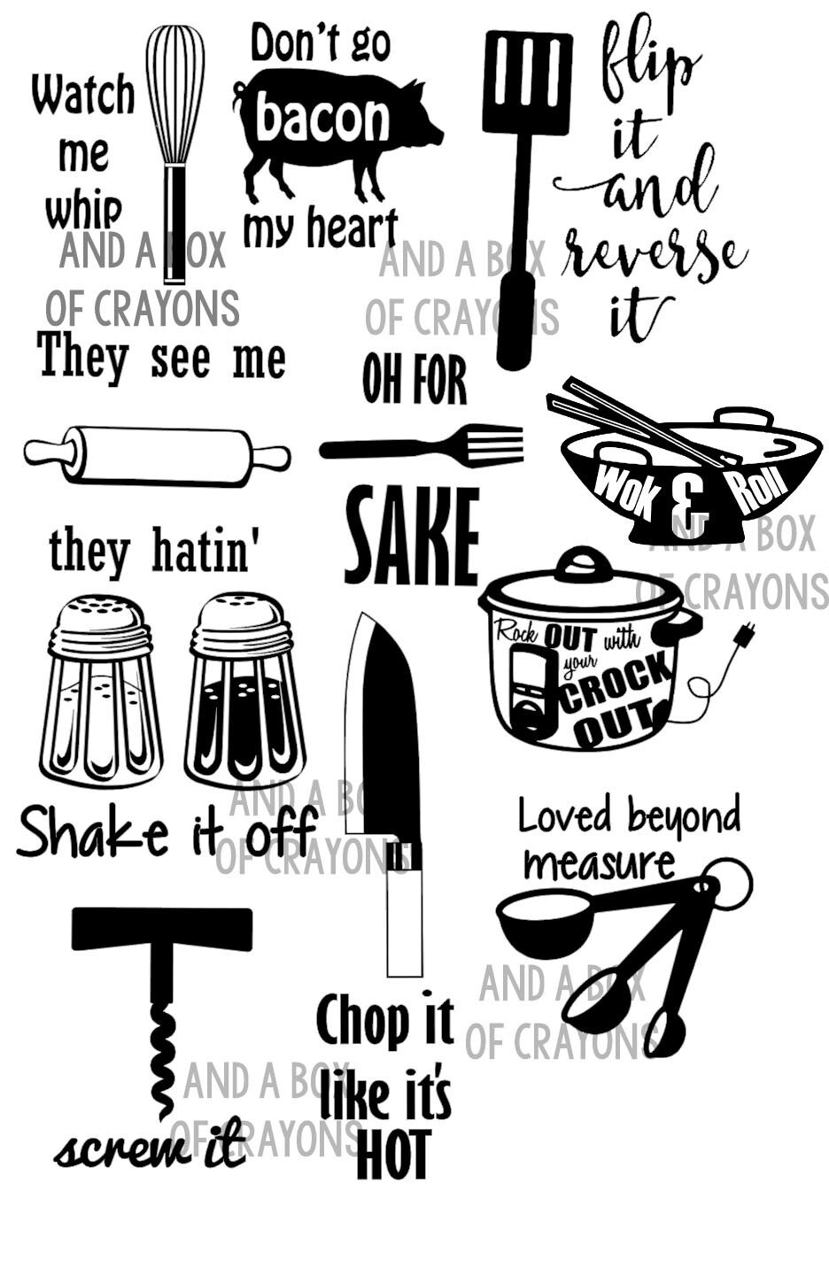 Kitchen Puns - Flour Sack Towels SVG - Kitchen Puns SVG - Kitchen Puns ...