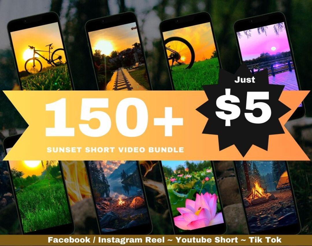 150+ Viral Relaxing Sunset Raw Videos Bundle for Facebook Tik Tok ...