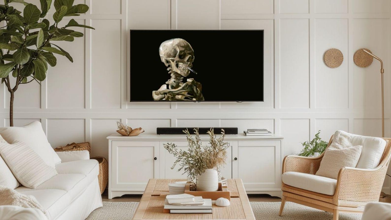 Halloween Skeleton TV Art From Frame Tvs, Halloween Decor, Skeleton Art ...