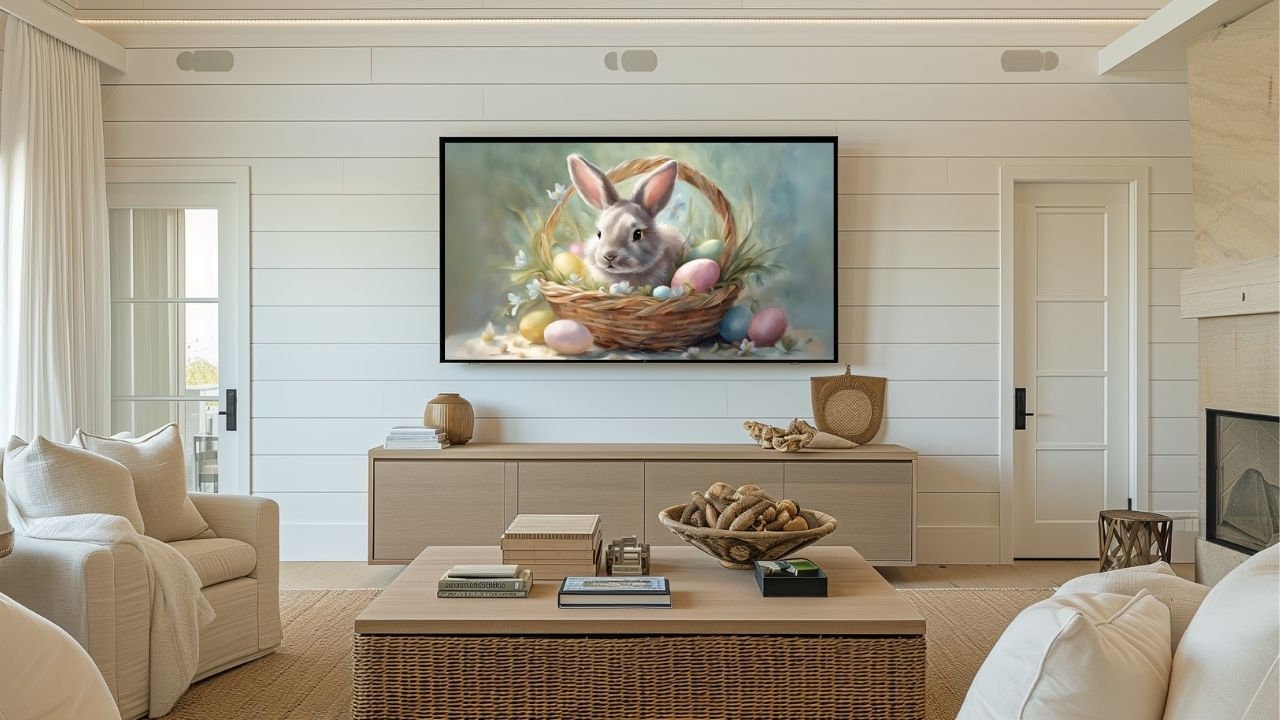 Easter Bunny Art for Frame TV, Samsung Frame TV, Digital Download ...