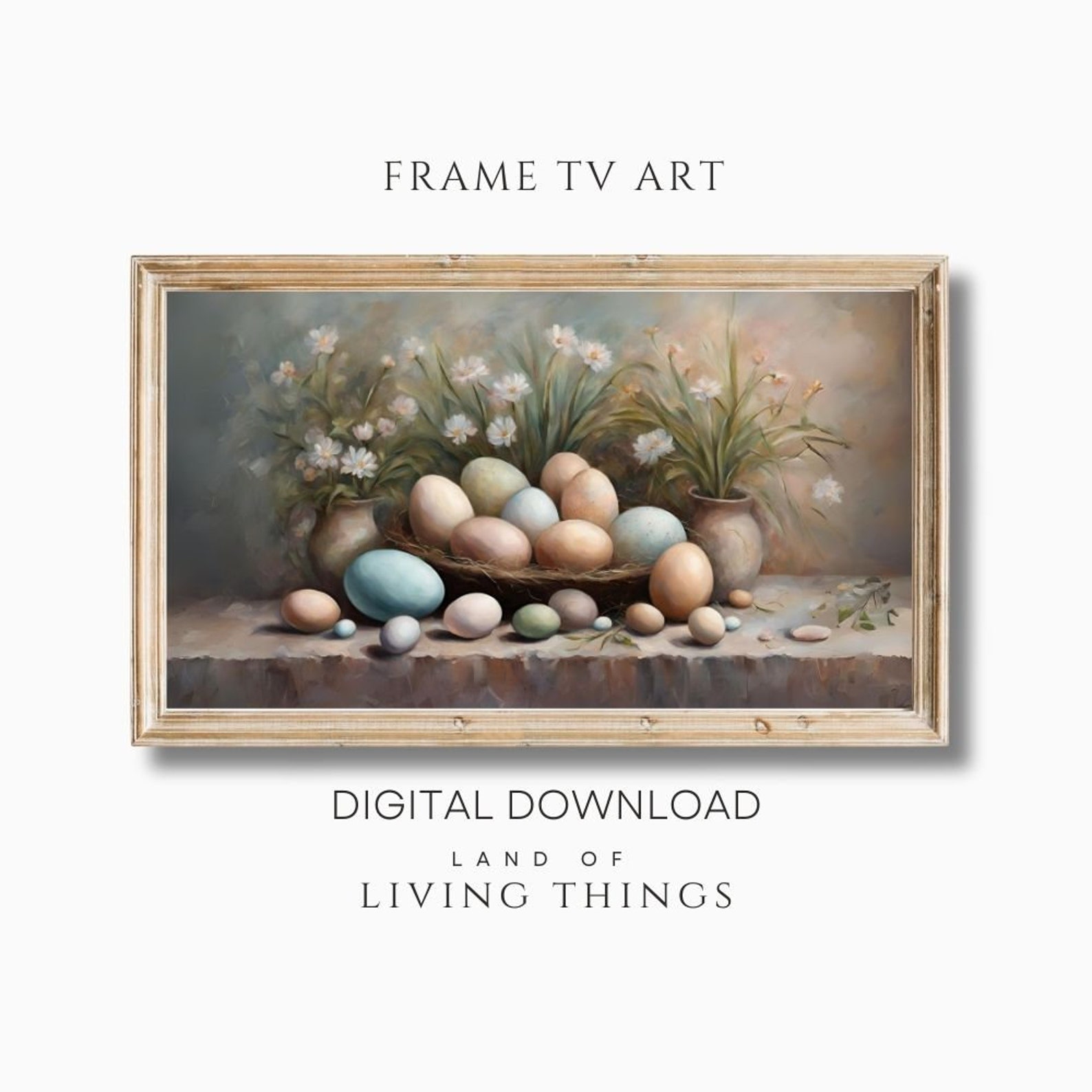 Easter Egg Art | Easter Bunny Art for Frame TV | Digital Download ...