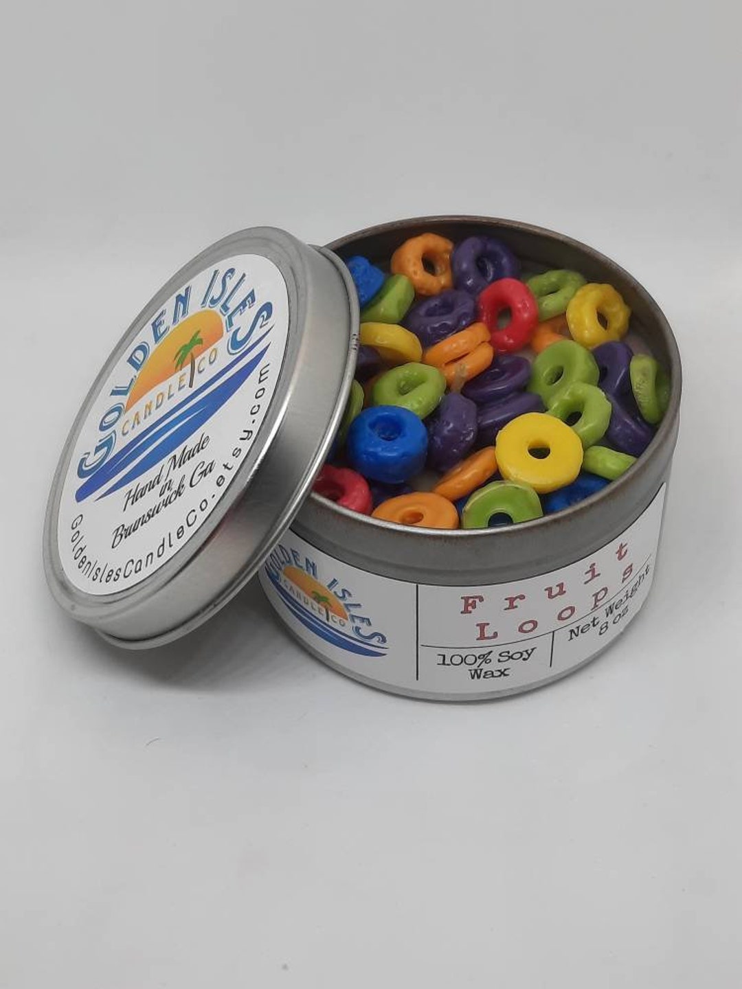 Fruit Loops Candle, 4 Oz and 8 Oz Tin Containter - Etsy