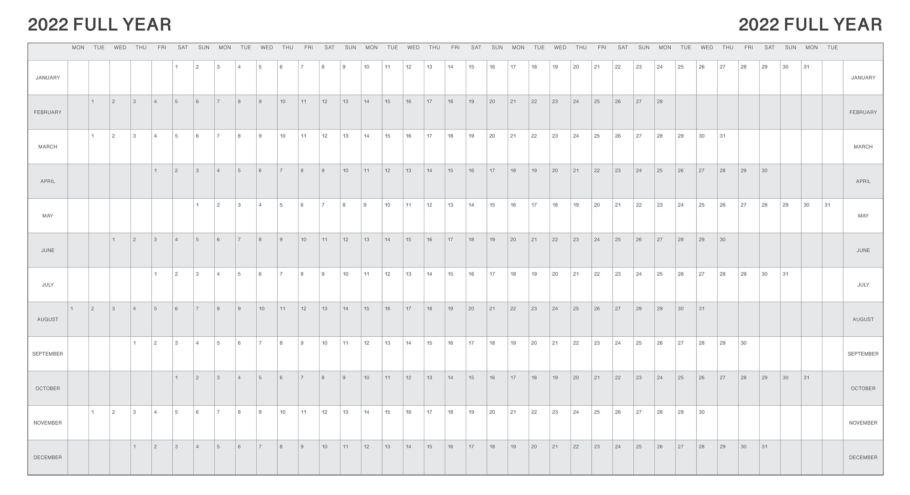 2022 Calendar Printable 2022 Calendar Template 2022 2023 Etsy ZOHAL