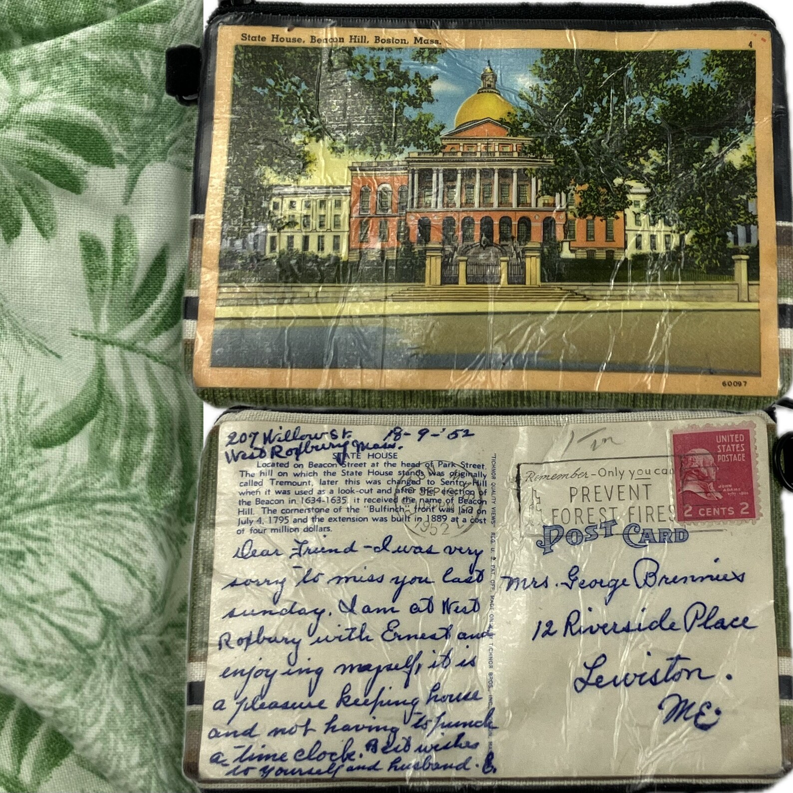 Vintage Postcard Pouch | Coin Purse | New York | New Hampshire ...