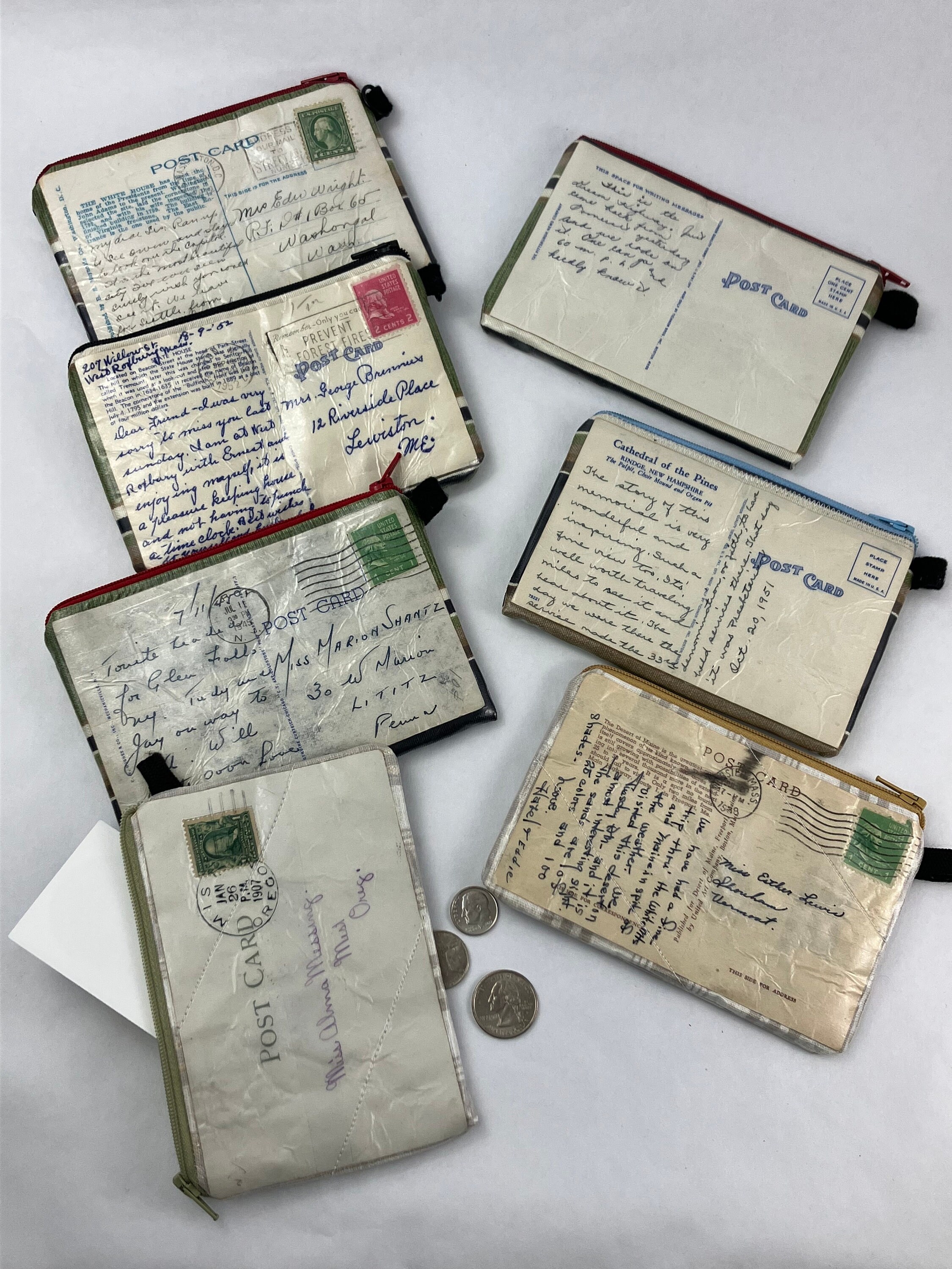 Vintage Postcard Pouch | Coin Purse | New York | New Hampshire ...