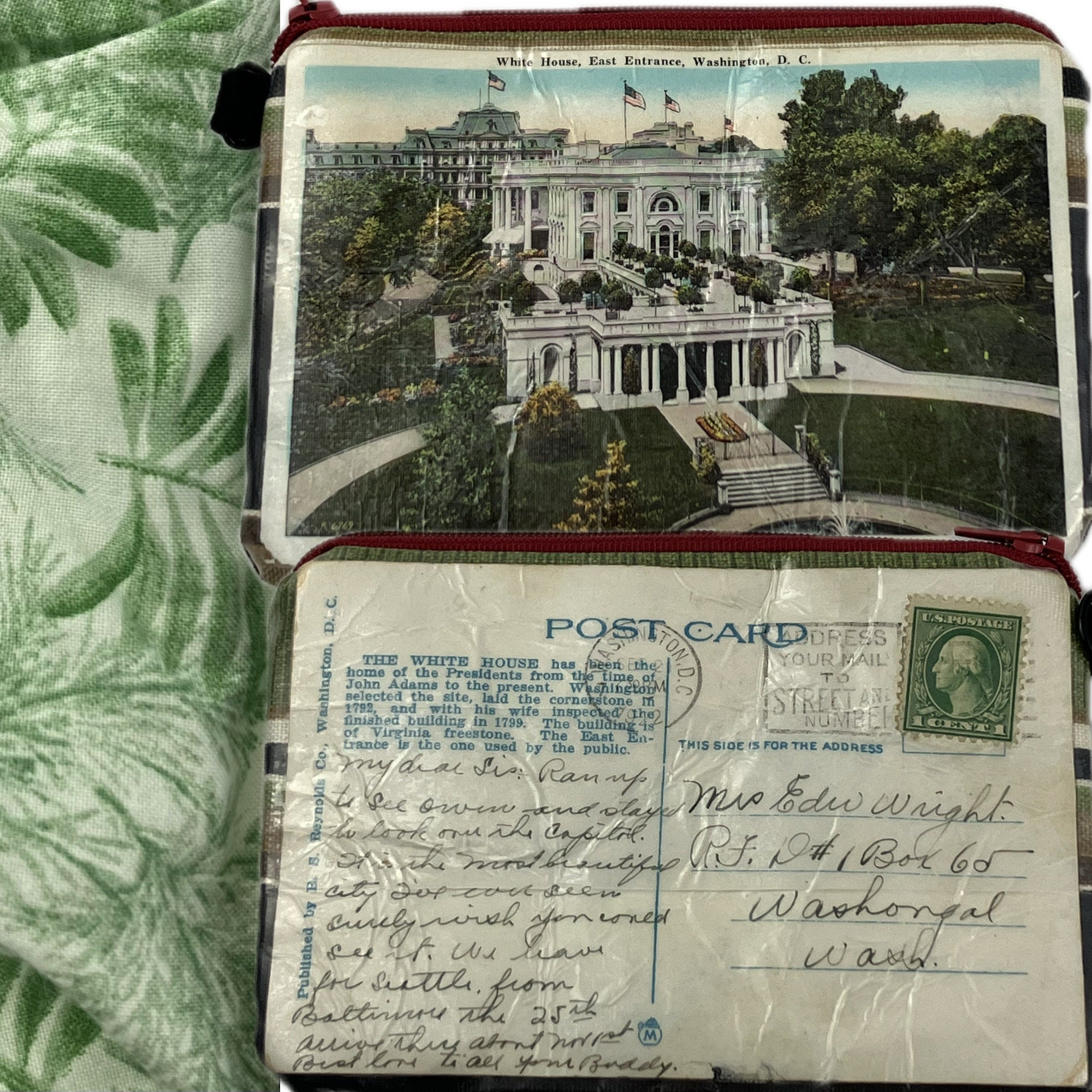 Vintage Postcard Pouch | Coin Purse | New York | New Hampshire ...