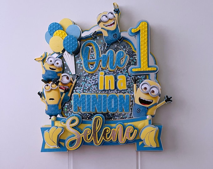 Minions Cake Topper, Despicable Me Cake Topper, One Cake Topper, Custom ...
