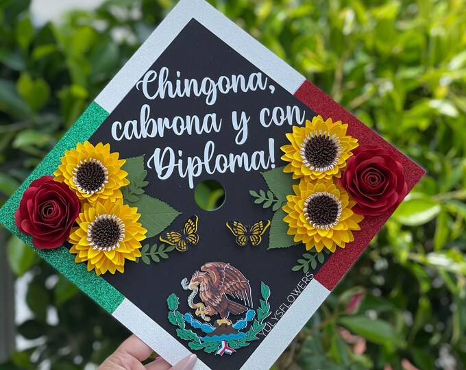 Mexico Graduation Cap Topper Grad Cap Custom Grad Cap Design Mexican ...