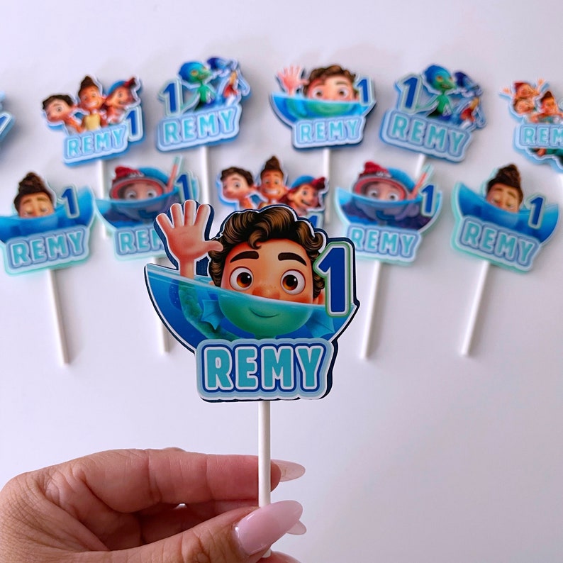 Luca Cupcake Toppers, Luca Theme Toppers, Luca Cake, Luca Birthday ...