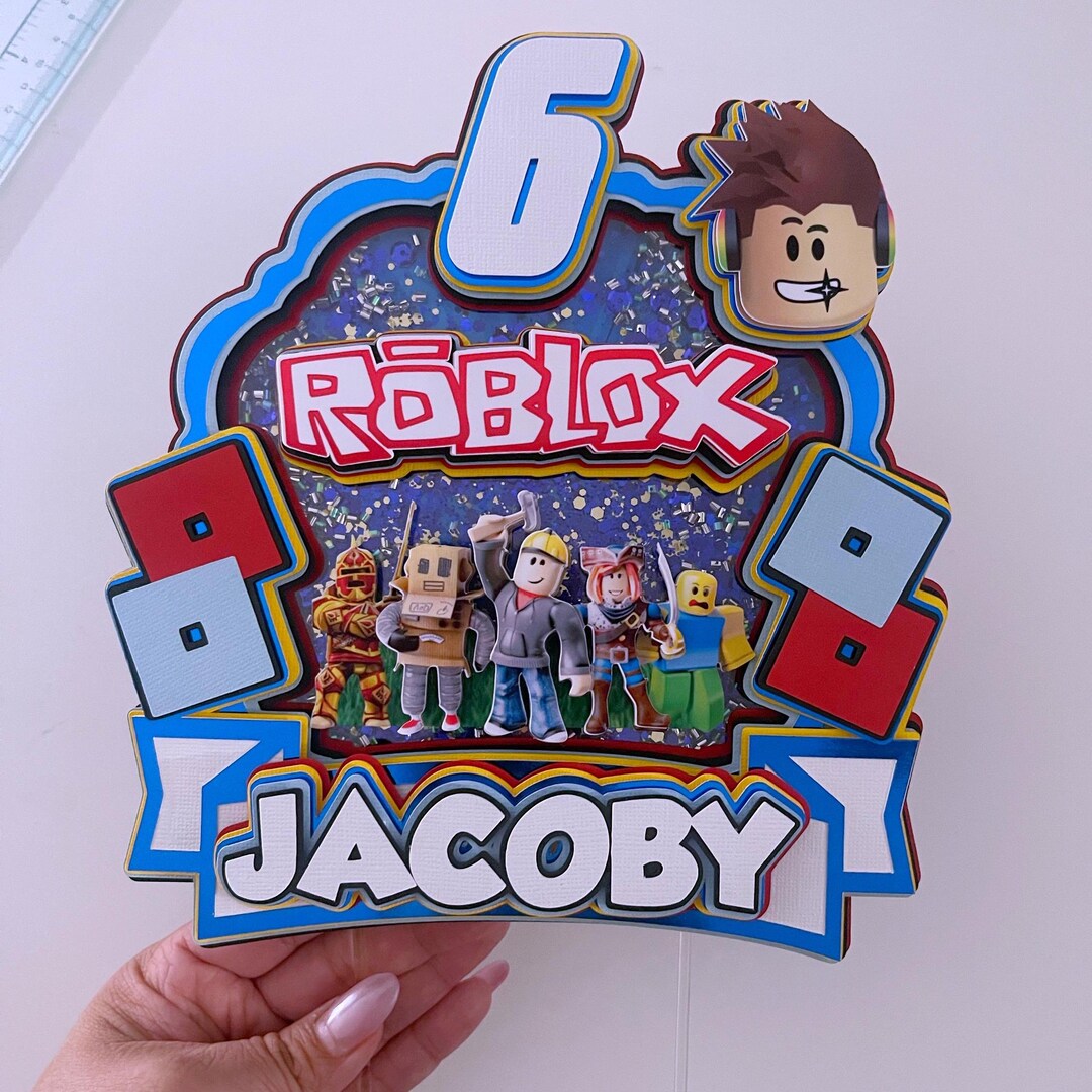 Roblox Cake Topper, Roblox Topper, Roblox Party, Roblox Cake, Roblox ...