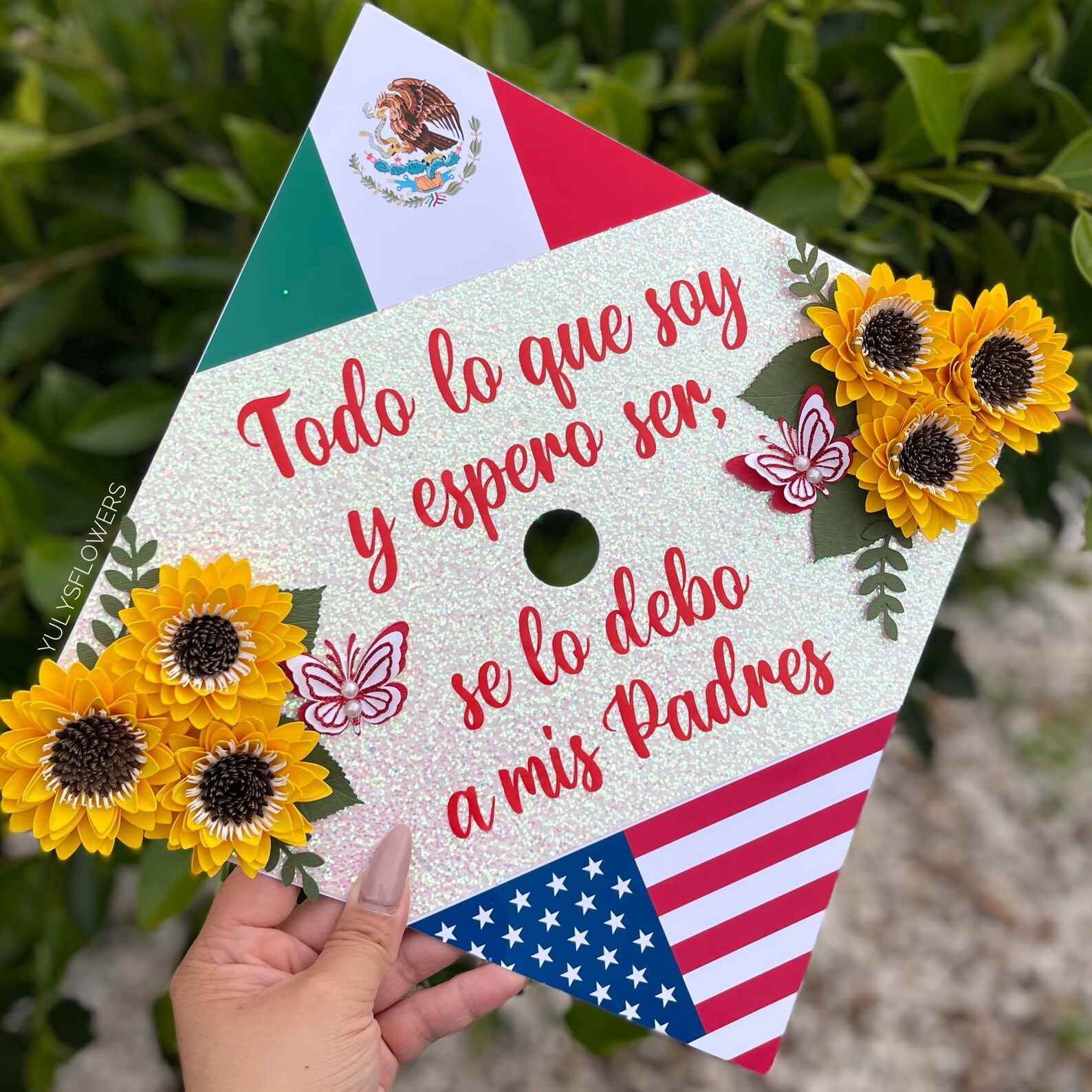 Mexico US Graduation Cap Topper Grad Cap Custom Grad Cap - Etsy
