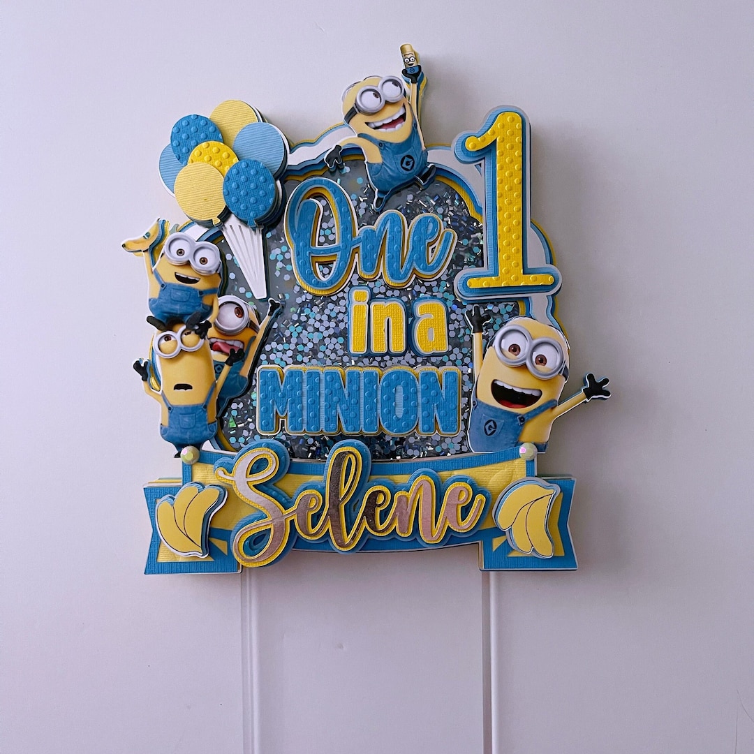 Minions Cake Topper, Despicable Me Cake Topper, One Cake Topper, Custom ...