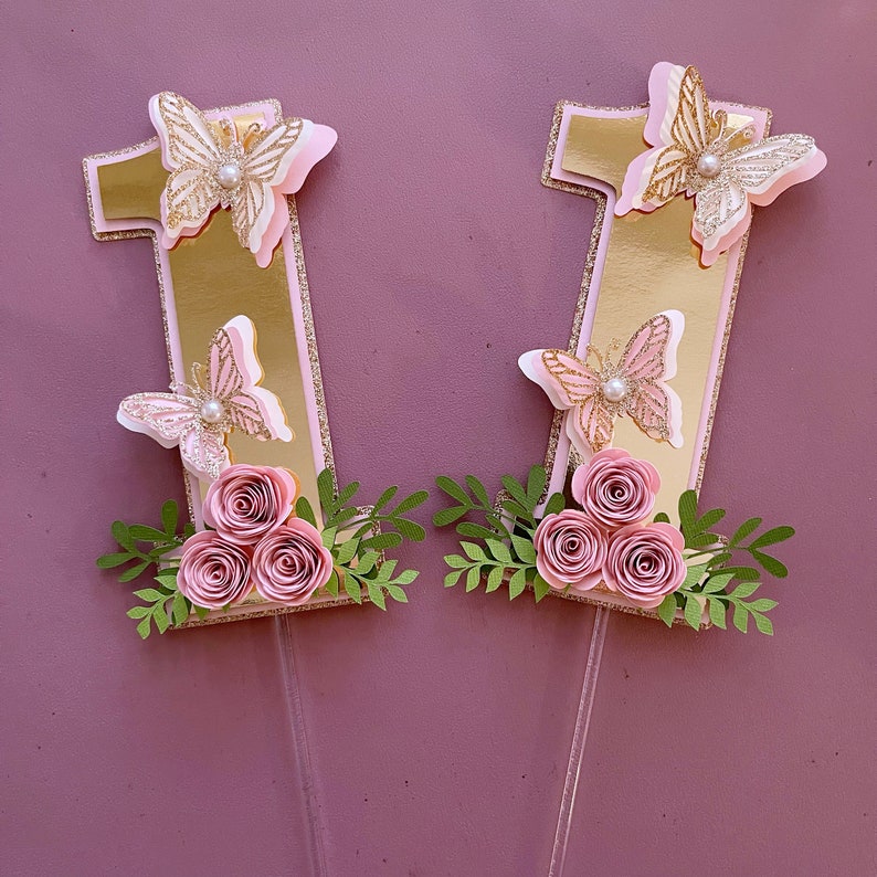 One Floral Cake Topper Number 1 Cake Topper One Cake Topper - Etsy