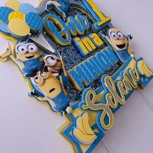 Minions Cake Topper, Despicable Me Cake Topper, One Cake Topper, Custom Cake Topper, Minions ...