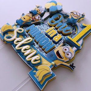 Minions Cake Topper, Despicable Me Cake Topper, One Cake Topper, Custom Cake Topper, Minions ...