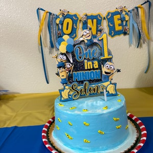 Minions Cake Topper, Despicable Me Cake Topper, One Cake Topper, Custom ...