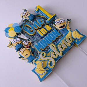 Minions Cake Topper, Despicable Me Cake Topper, One Cake Topper, Custom ...