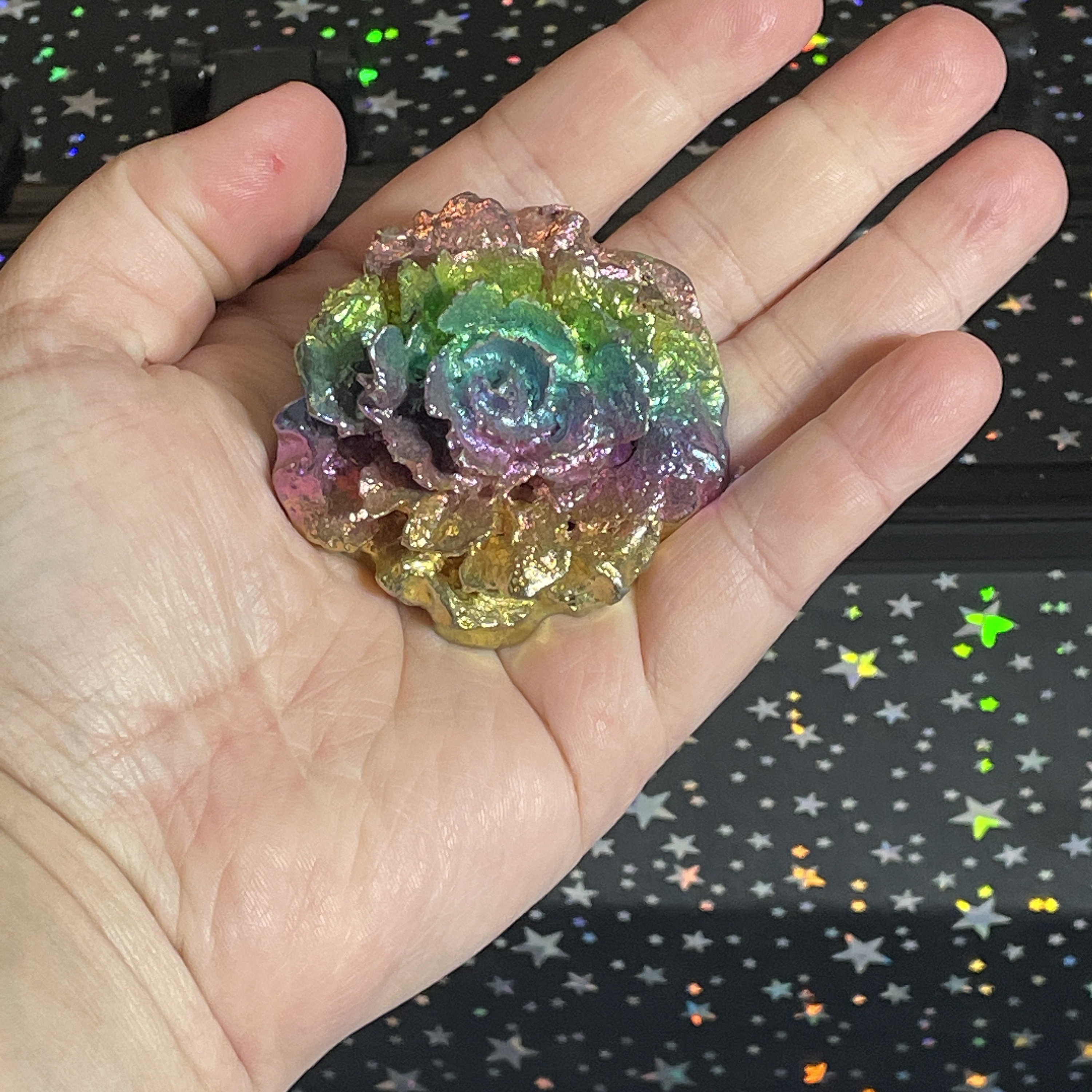 Bismuth Crystal Rose Casting - Etsy