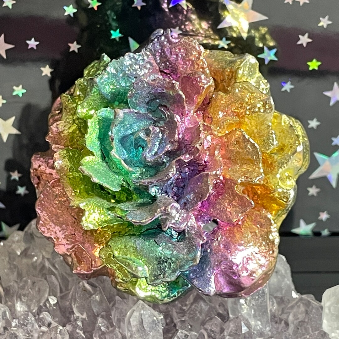 Bismuth Crystal Rose Casting - Etsy