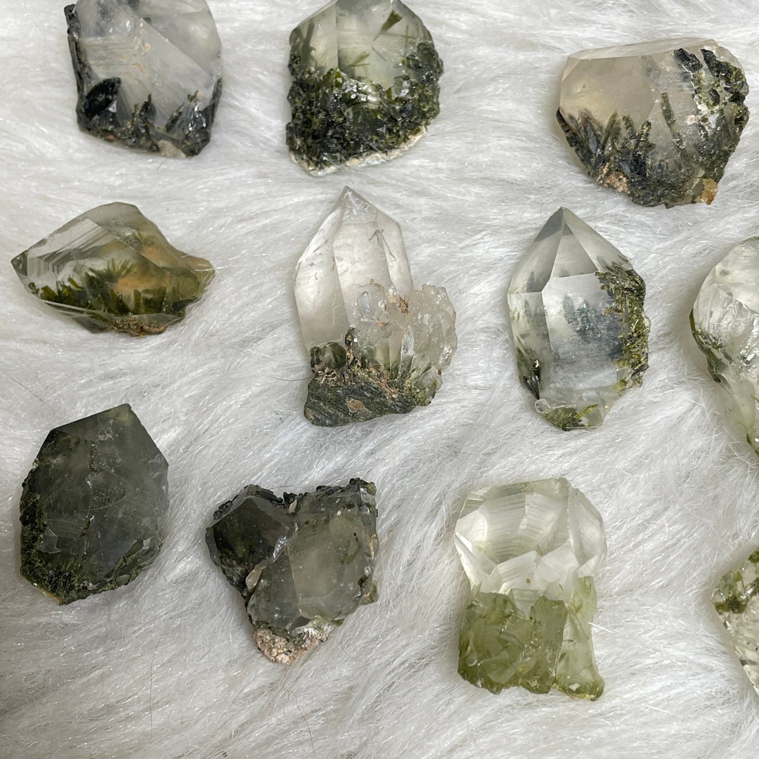 Epidote in Quartz Specimens - Etsy
