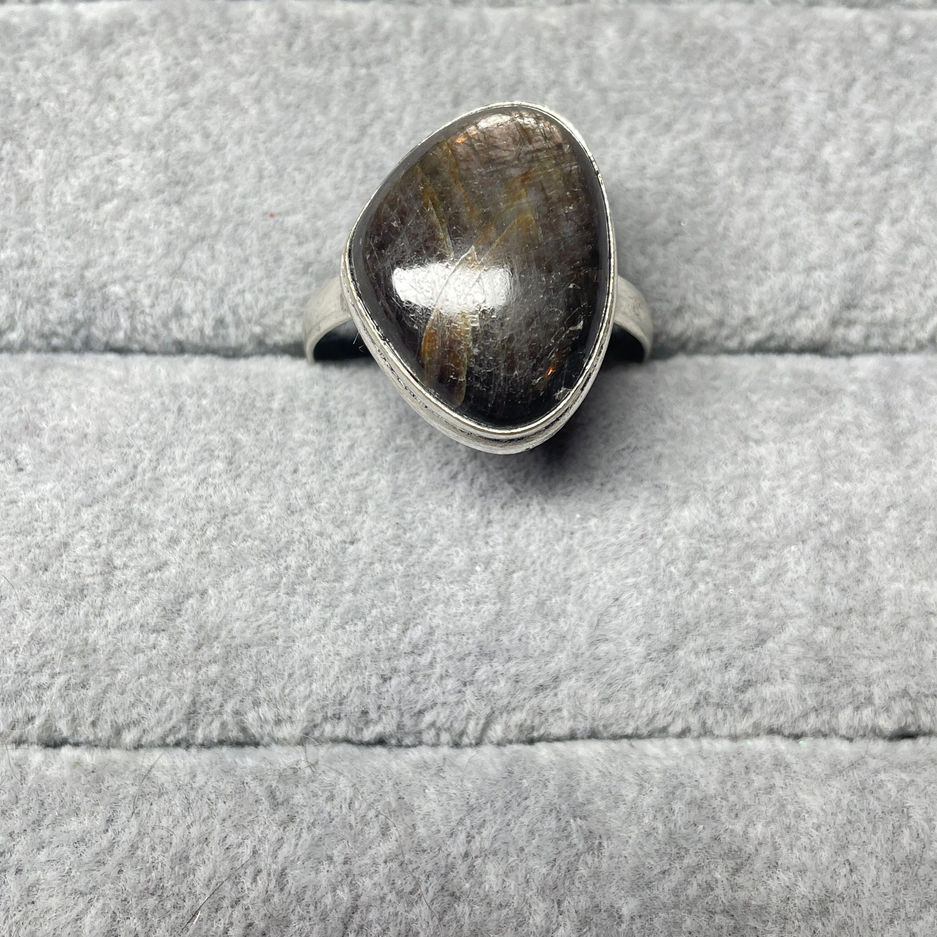 Hypersthene Crystal Ring - Etsy