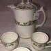 Vintage Edwin M Knowles China Semi Vitreous Tea Pot & 3 Cups Set - Etsy