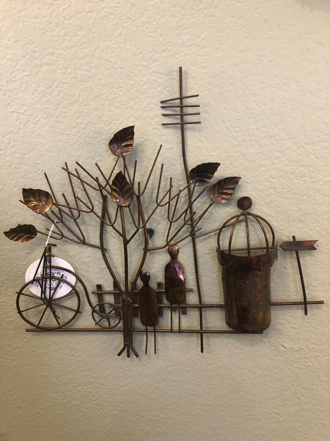 Estate VTG 60/70s Mid-century Modern Art Figural Metal Wall-hanging ...